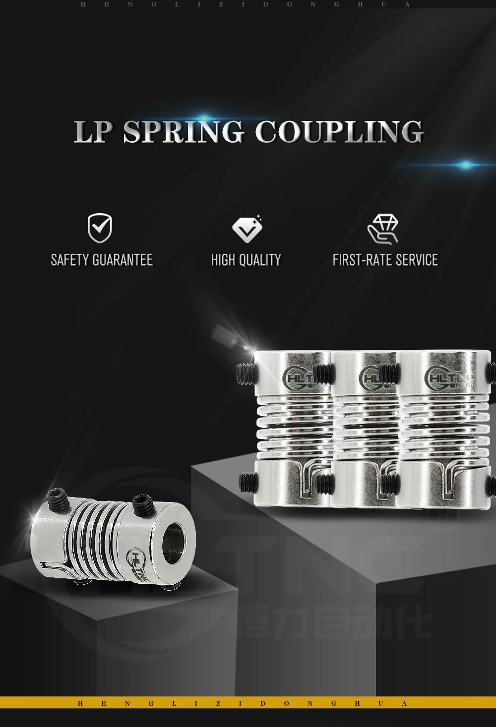 High Quality Lp Spring Coupling D26l50 Diameter 5-16 Top Thread Type ...