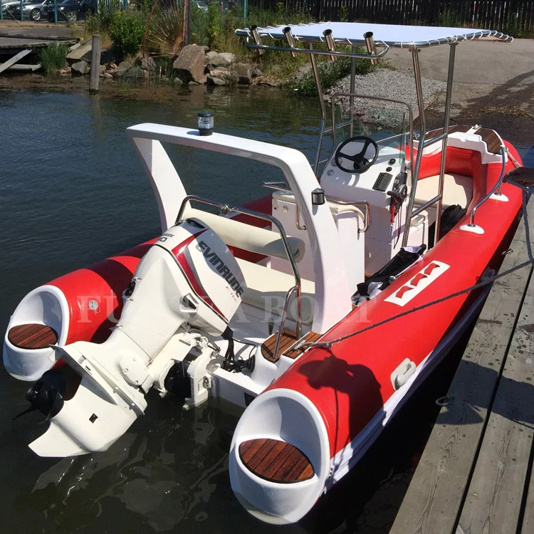 Qingdao Inflatable Raft - 17ft RIB Boat with Fiberglass Hull