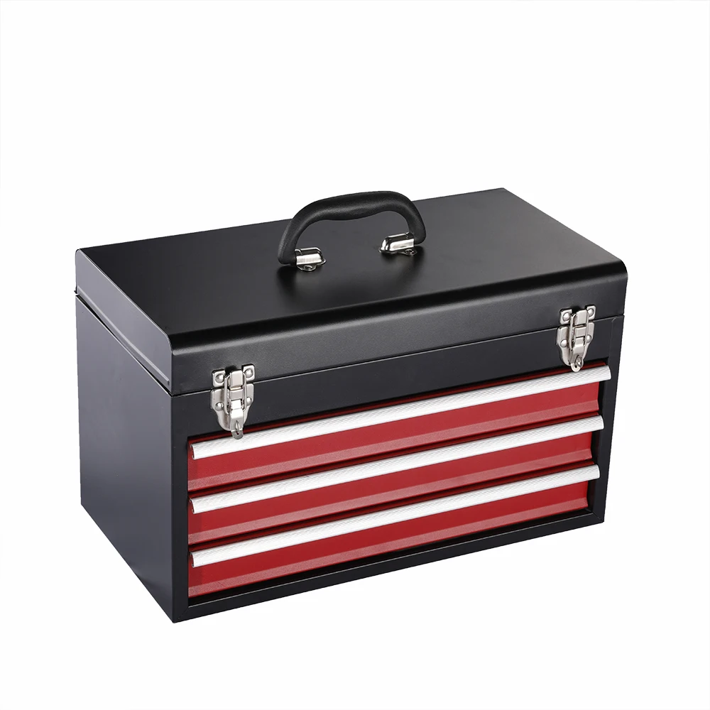 Dingda Portable Tool Box Cantilever Metal Toolbox 3 Tier 5 Tray Lockable Multi-function Tool ...