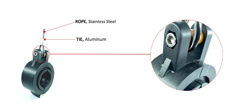 DC Fast Charge Cable Retractor Clamp - Black Nylon Clip