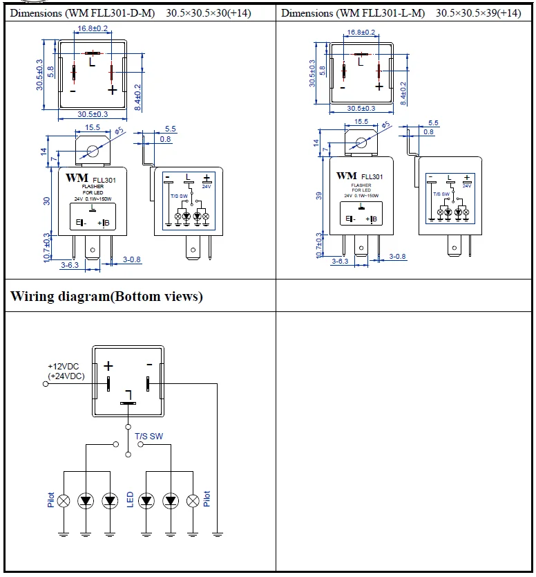 Auto LED Flasher 3 Pin 12v 24v - Reliable Turn Signal