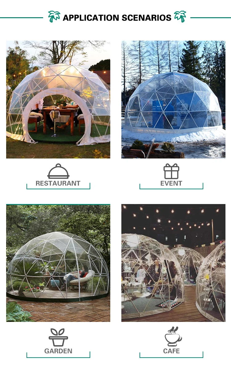 Waterproof PVC Clear Dome Tent - Transparent Igloo Tents