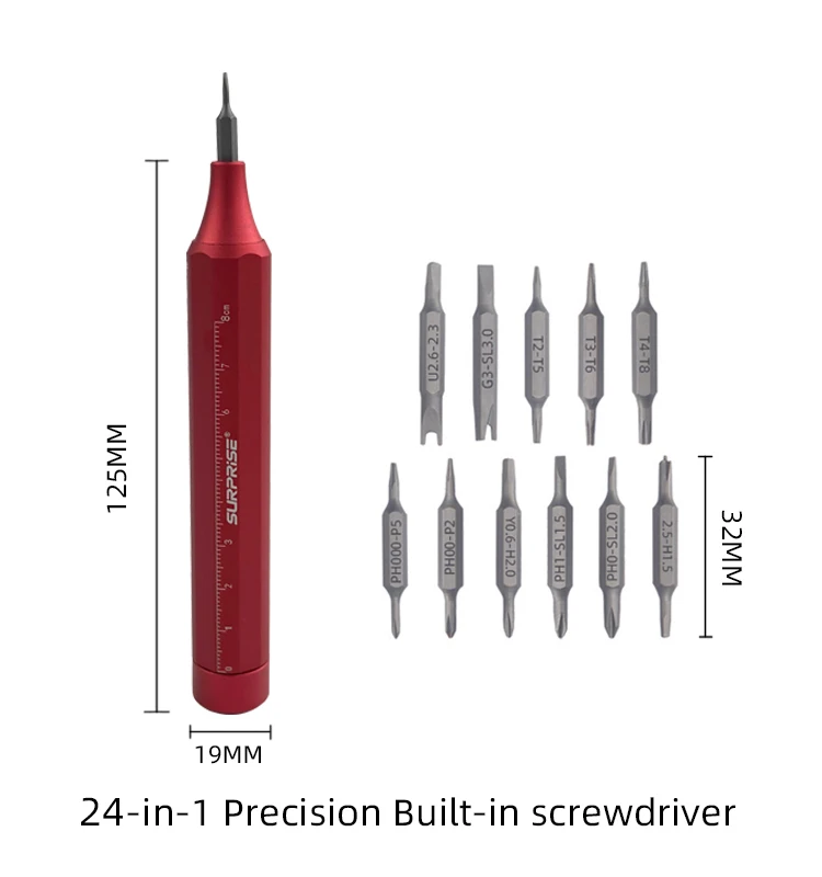Glede 22 In 1 Portable Precision Rechargeable Screwdriver Aluminum ...