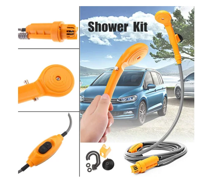 12V Automobile Car Shower Set Water Outdoor Battery Powered Camping ...