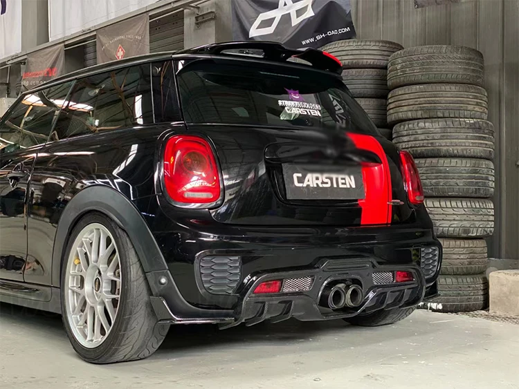 Mini F56 F57 Carbon Fiber Rear Bumper Diffuser Lip - Easy Install