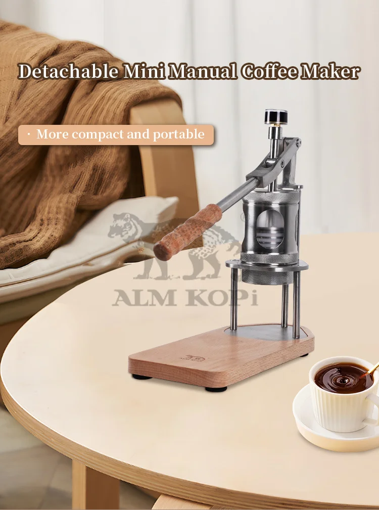 Alm Kopi 51mm Manual Stainless Steel Portable Espresso Machine ...