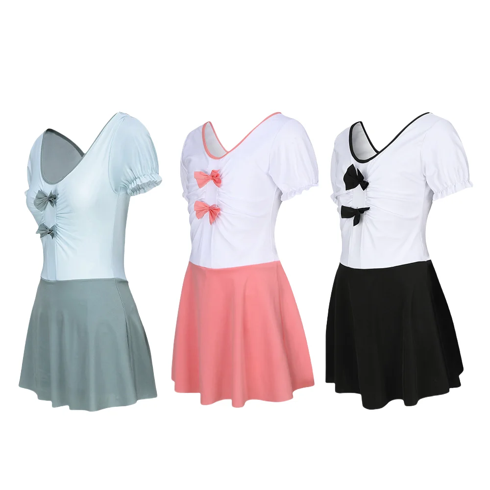 Children Kids Baby Girls Short Sleeve Beach One Piece Swimwear Princess ...