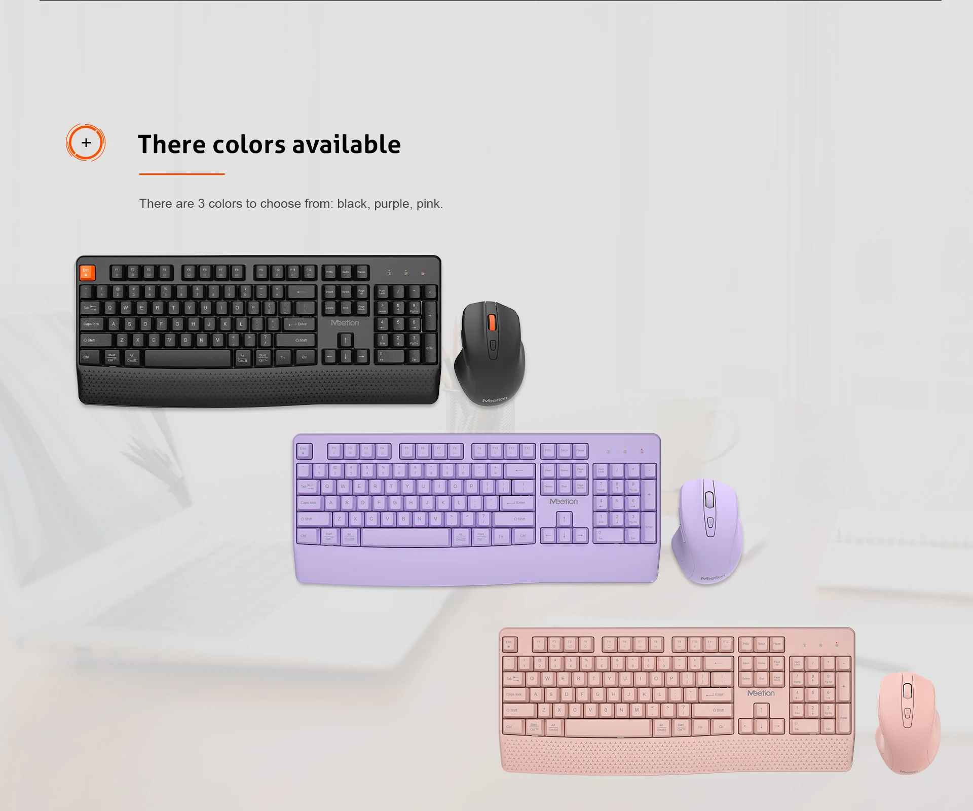 Meetion C4130 Wireless Keyboard Mouse Combo - Ergonomic & Versatile