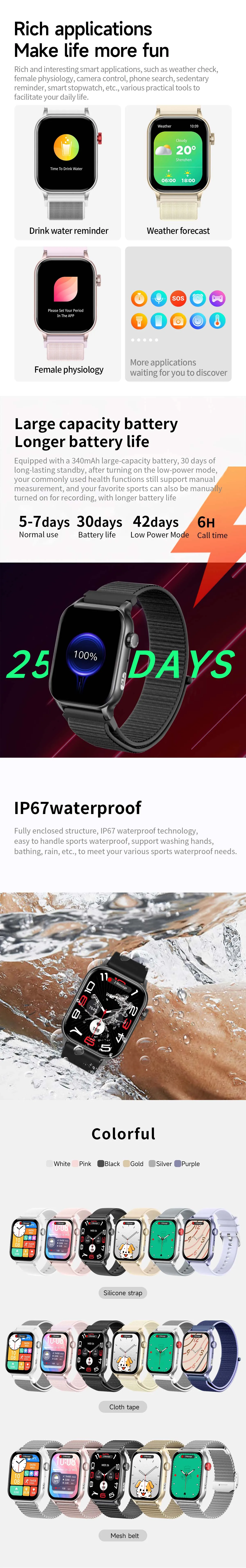 VALDUS VS40 PRO Smartwatch - Advanced Heart Rate & Sleep Monitoring