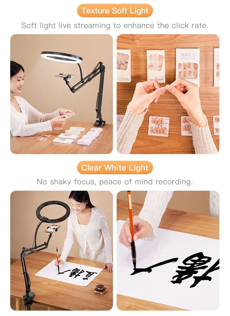 Studio Selfie Overhead View Shooting Beauty Light Kit