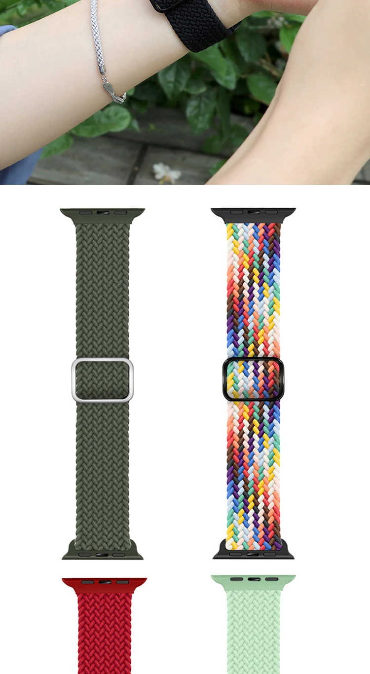 46 Colors Woven Lightweight Breathable Wristband Strap Sport Loop Nylon ...