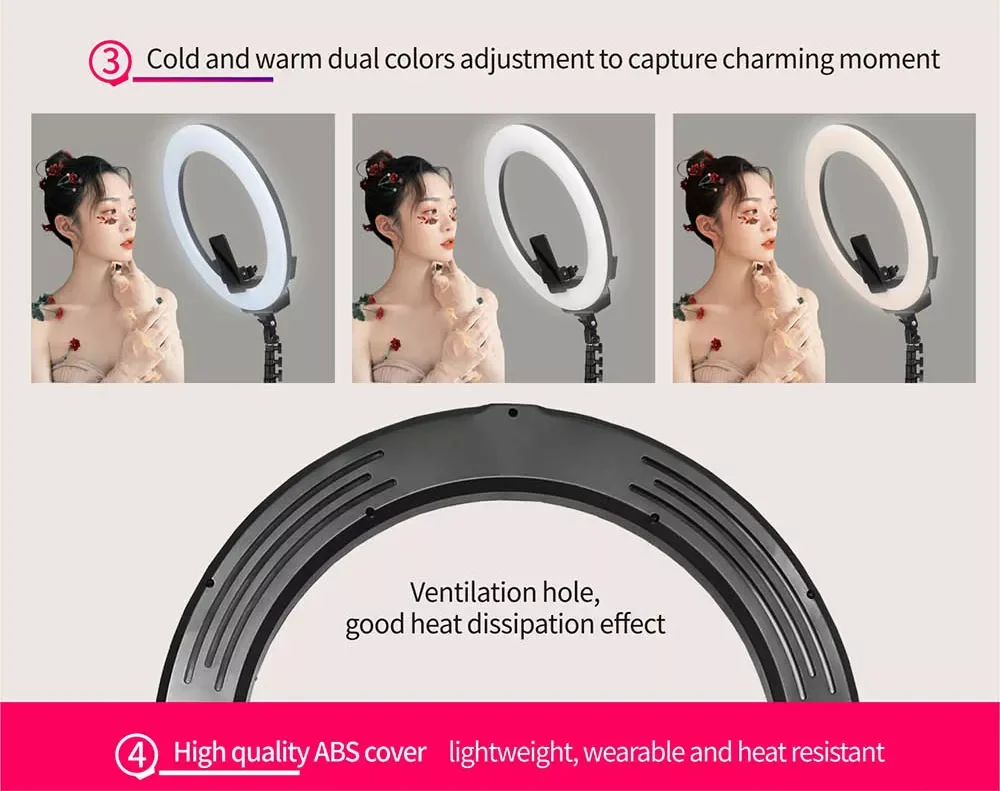 AFI R219 Photography Video Circle LED Ring Light for Makeup Camera