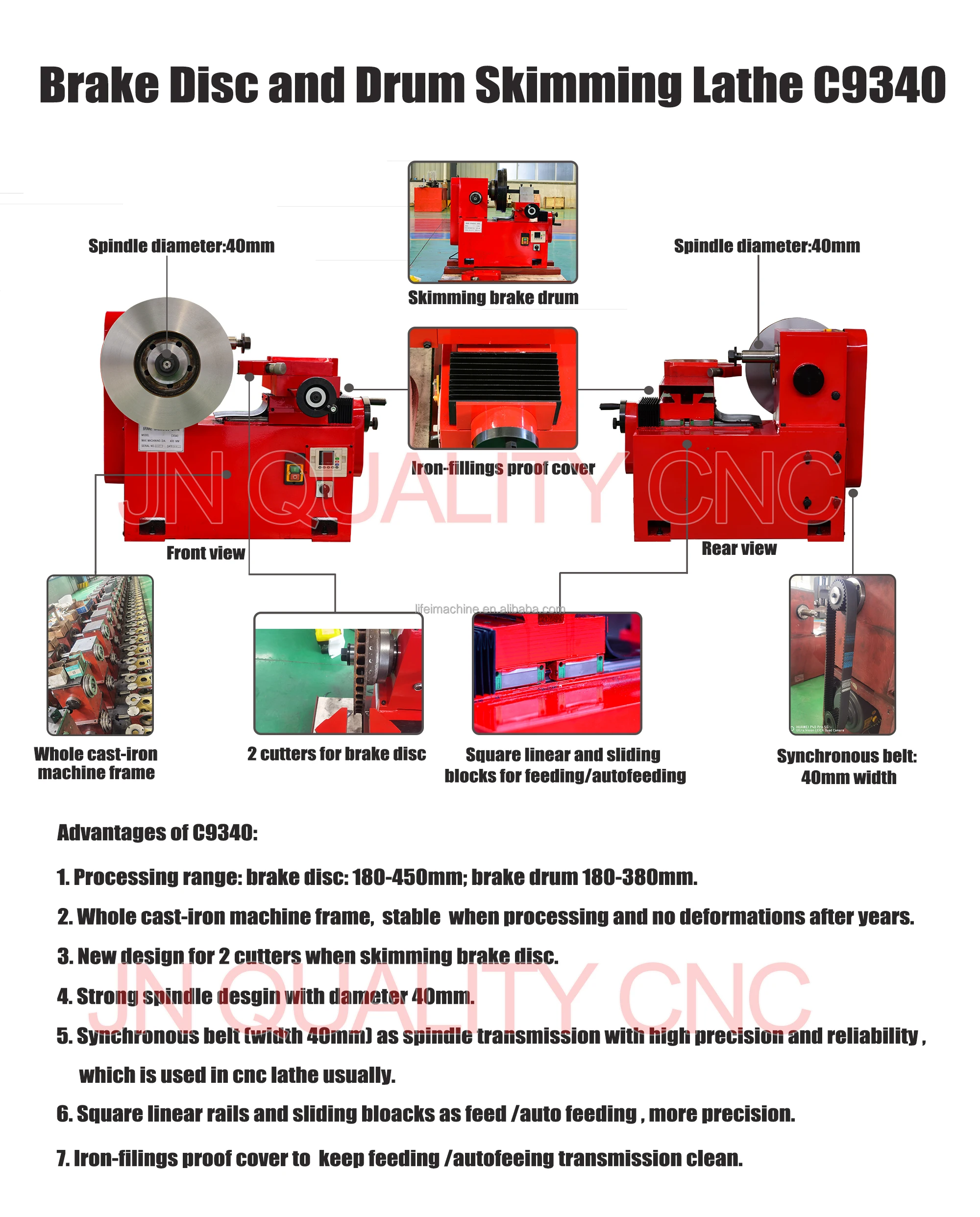 Ce Standard Cars Repair Brake Disc And Drum Skimming Lathe Machine ...