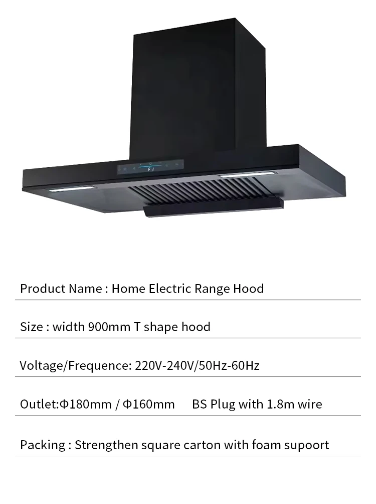 Bldc Motor Chimney Hood Auto Clean Cooker Hood Kitchen Range Hood - Buy ...