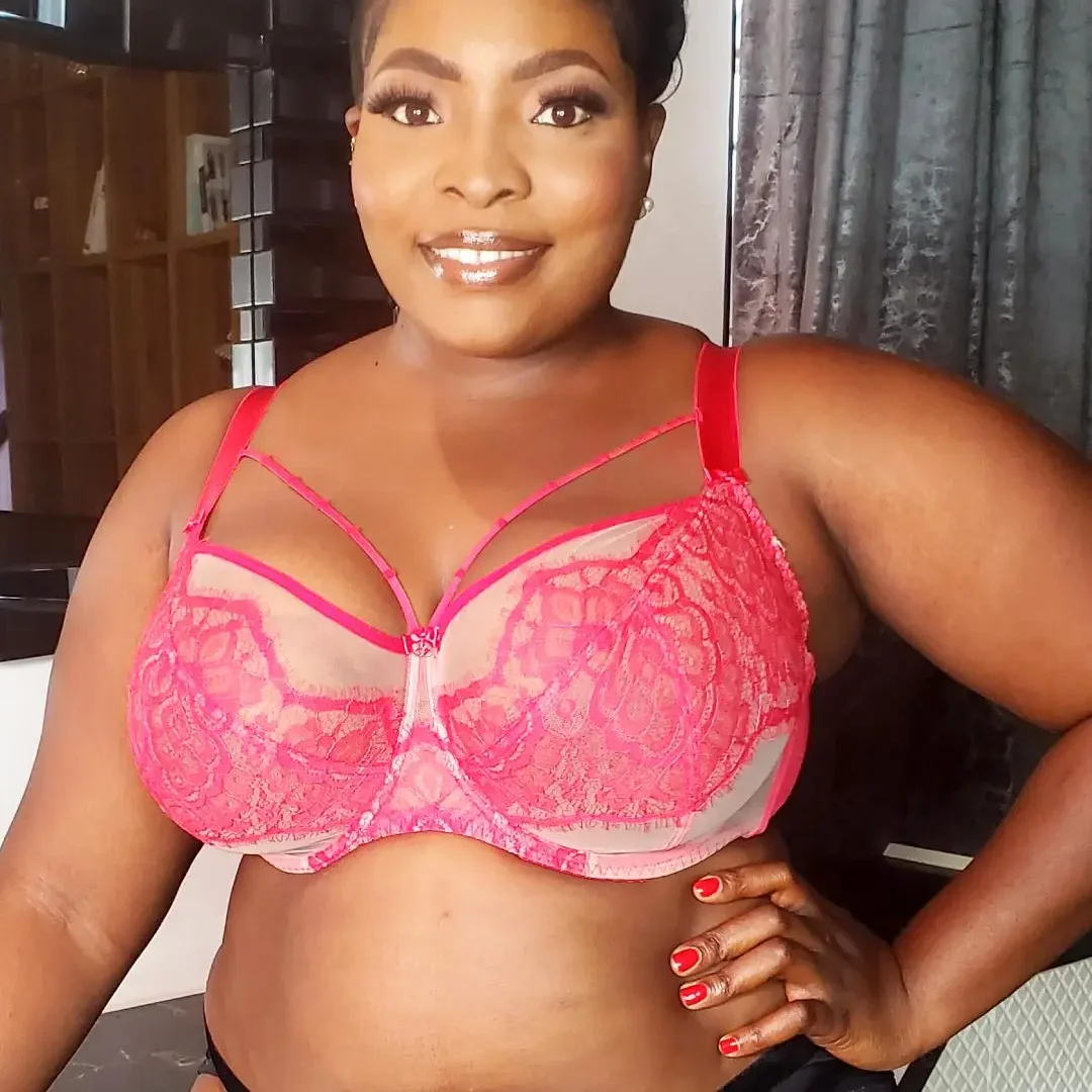 Oem Africa Red Curvy Big Size Underwire High Quality Full Cup Rope Decoration Frode Bra Women's ...