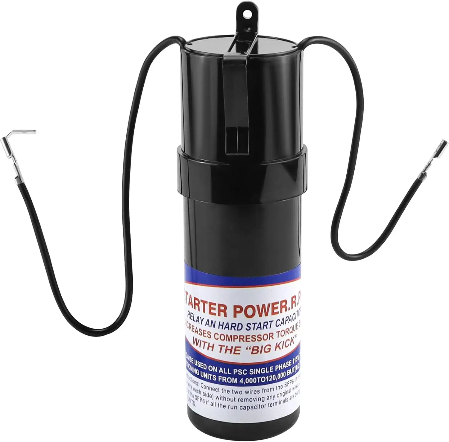 Hard Start Kit SPP6 Air Conditioner Relay Start Capacitor for Supco Relay 1/2HP-10HP 120-288V AC ...