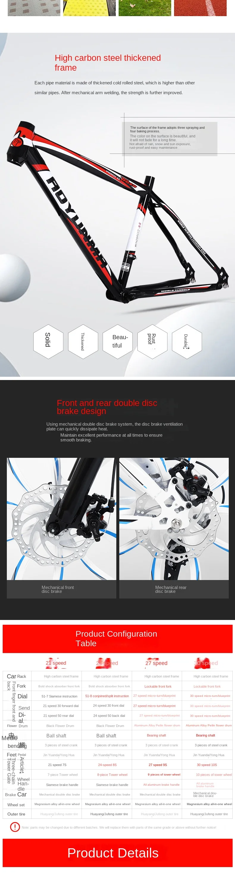 Hot Selling 26 Inch Aluminum Alloy High Configuration Level Mountain ...