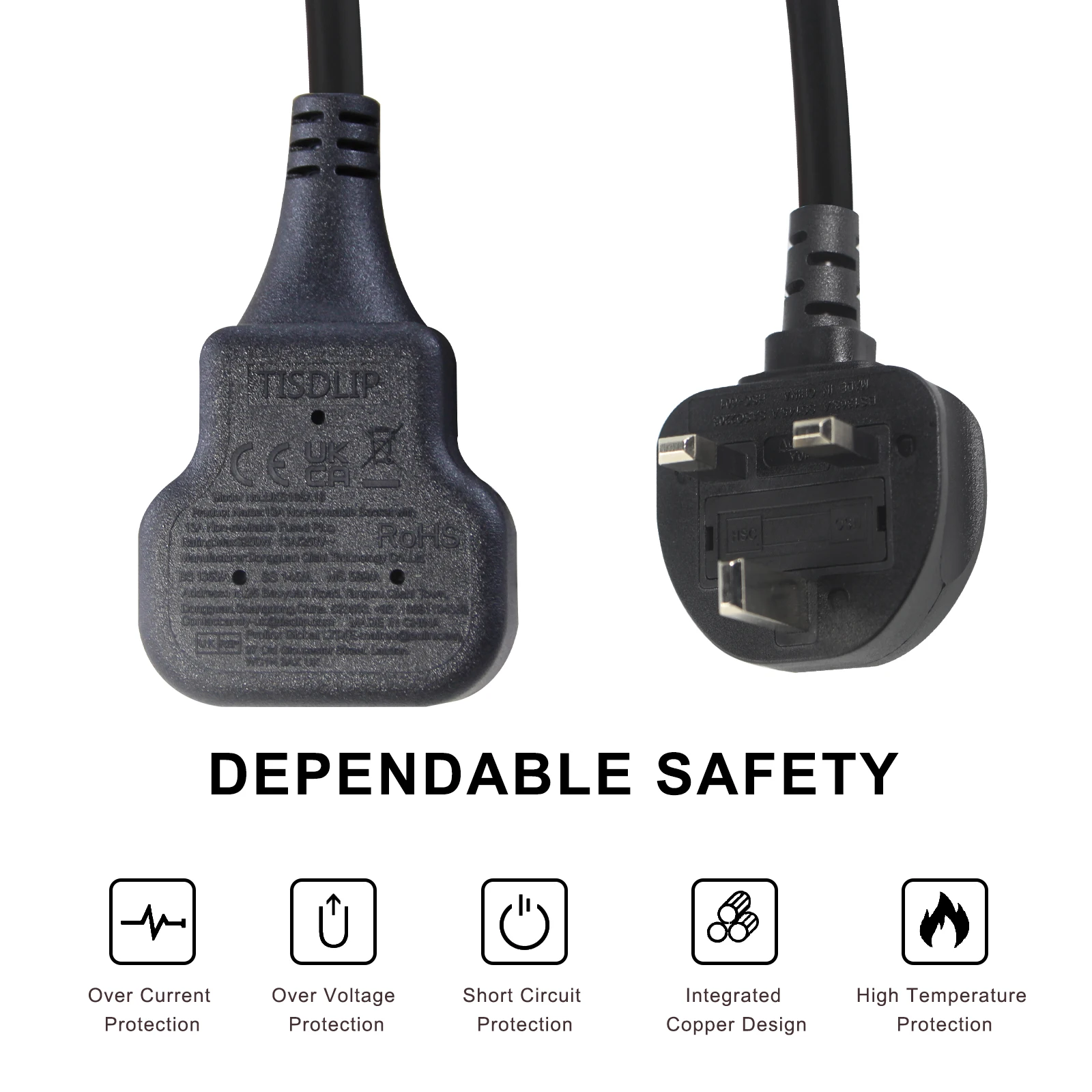 BSI ASTA UKCA Heavy Duty Power Extension Uk 3 Phase Power Lead Male ...