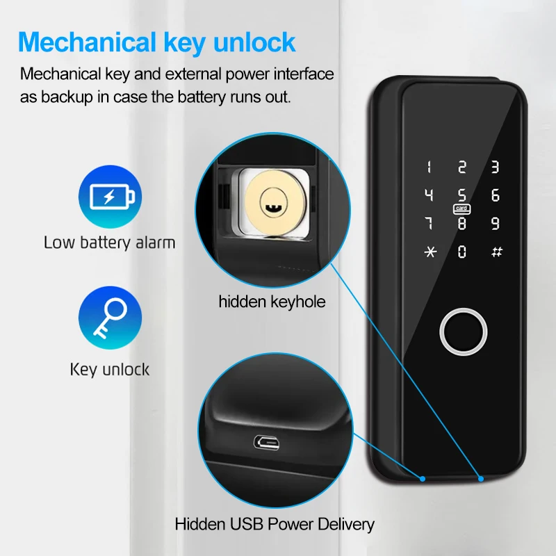 Smart Door Lock with Fingerprint & Bluetooth - Secure & Convenient