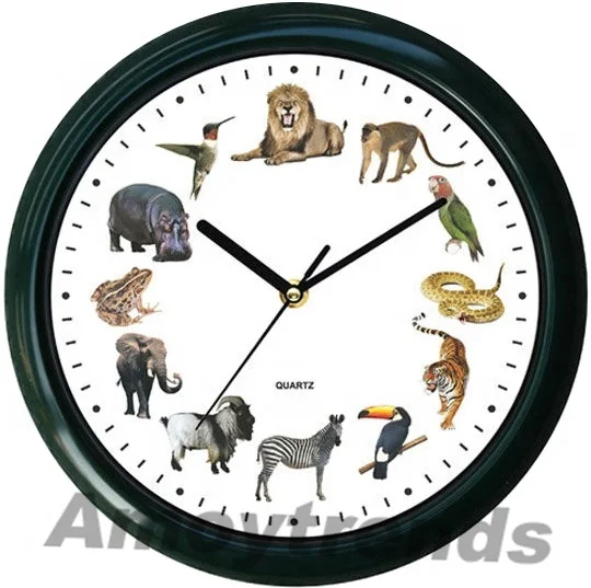 Custom Branded Children's Wall Clock with Animal Sounds