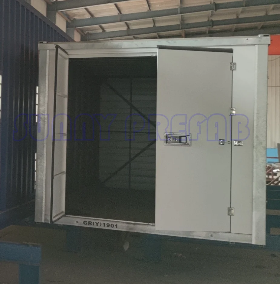 Steel 20ft Partitioned Prefab Container Storage Self Storage Assemble ...