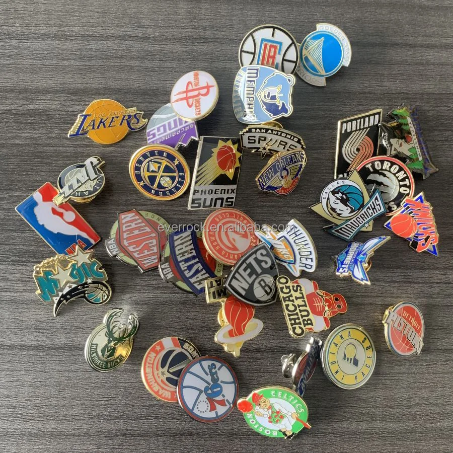 Wholesale Nba Basketball Team Pin Lapel Pin Rts Basketball Fans Pin Badges Enamel Metal Sports ...