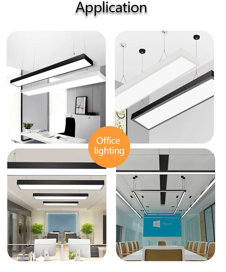 Architectural Linear Pendant Light Black White Profile Low Emf Ugr 19 ...