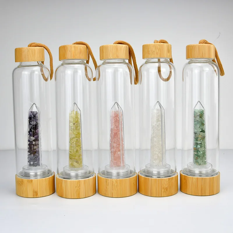 Drop Shipping 550ml Natural Clear Quartz Point Healing Crystal Energy ...