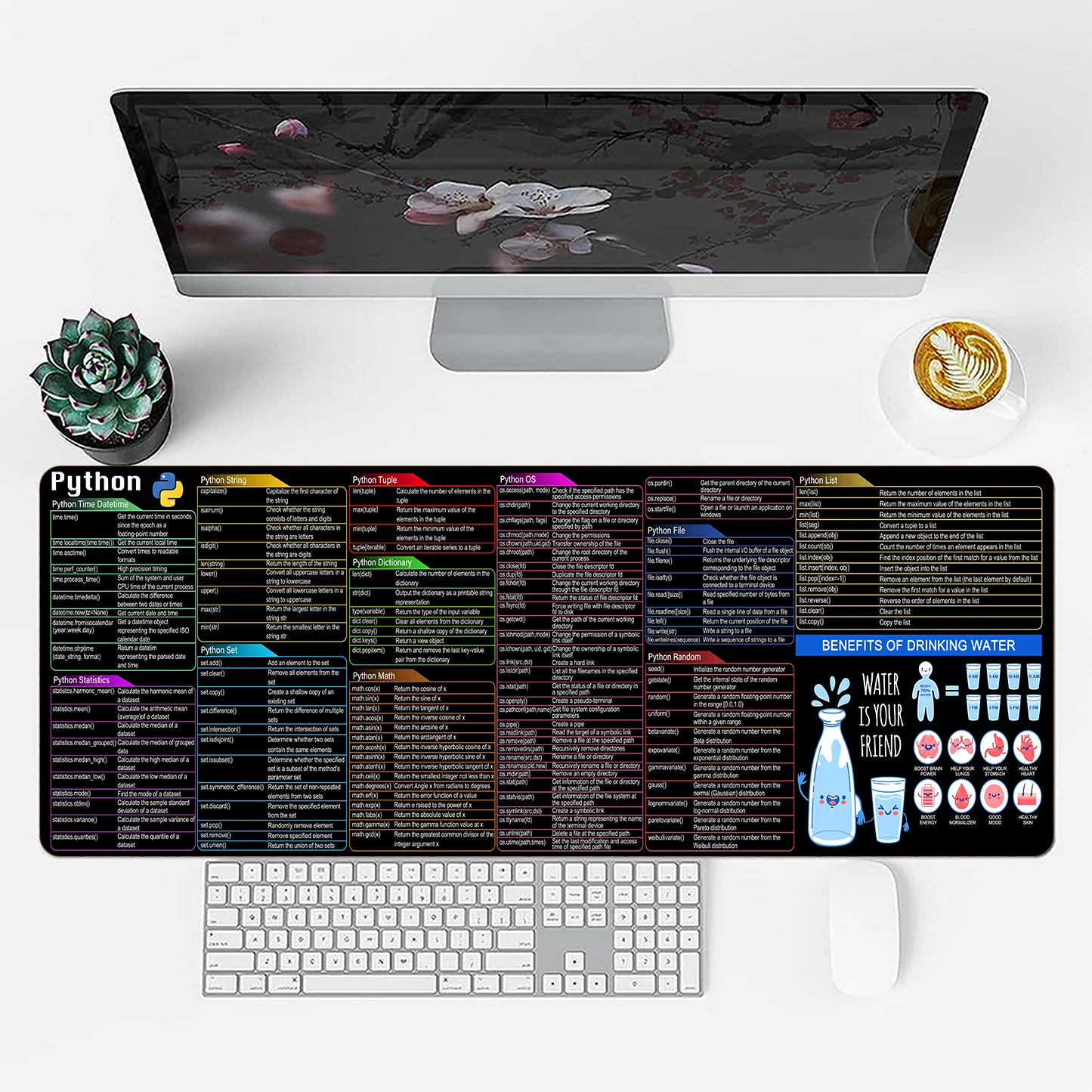 Excel Cheat Sheet Desk Mat - Gaming & Office Mousepad