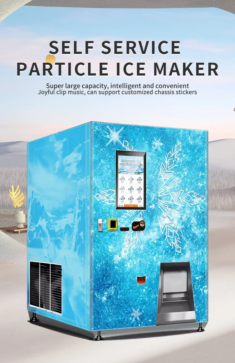 Auto Bagging Ice Maker Vending Machine Ice Cube Automatic Vending ...
