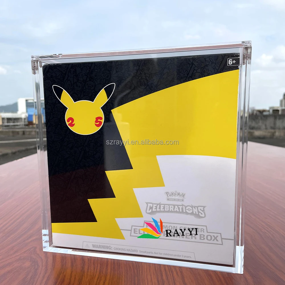 RAY YI Custom Clear Pokemon Etb Acrylic Case - Durable & Stylish