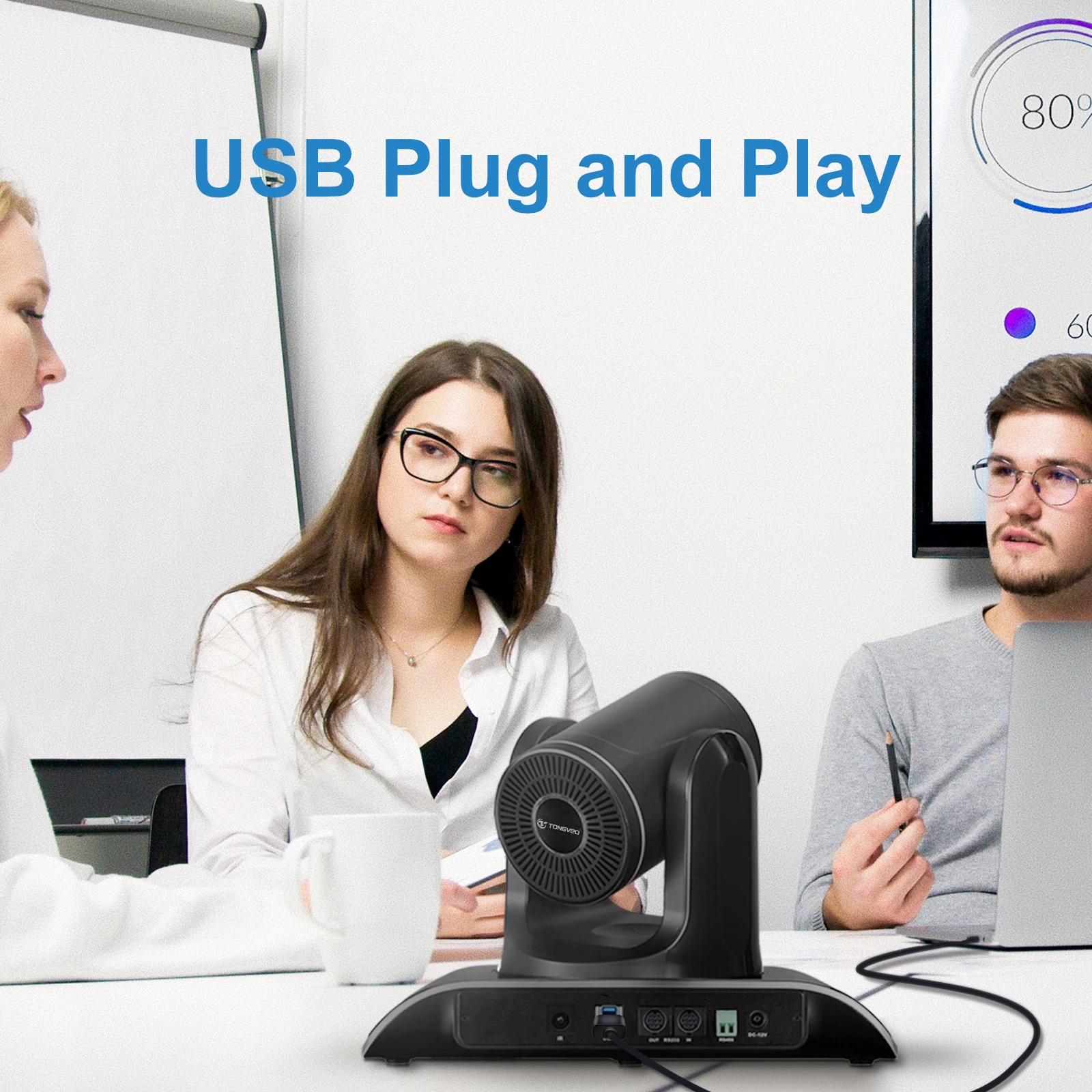 Tevo-vhd4k AI - High Resolution 4K PTZ Camera for Conferences