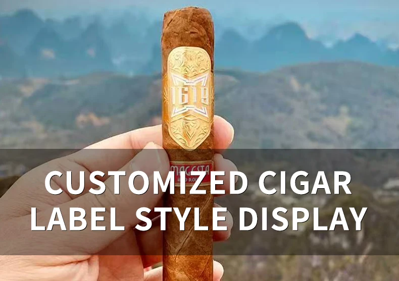 Customized Logo CMYK Print Wrap Around Cigar Bands Texture Paper 7 ...