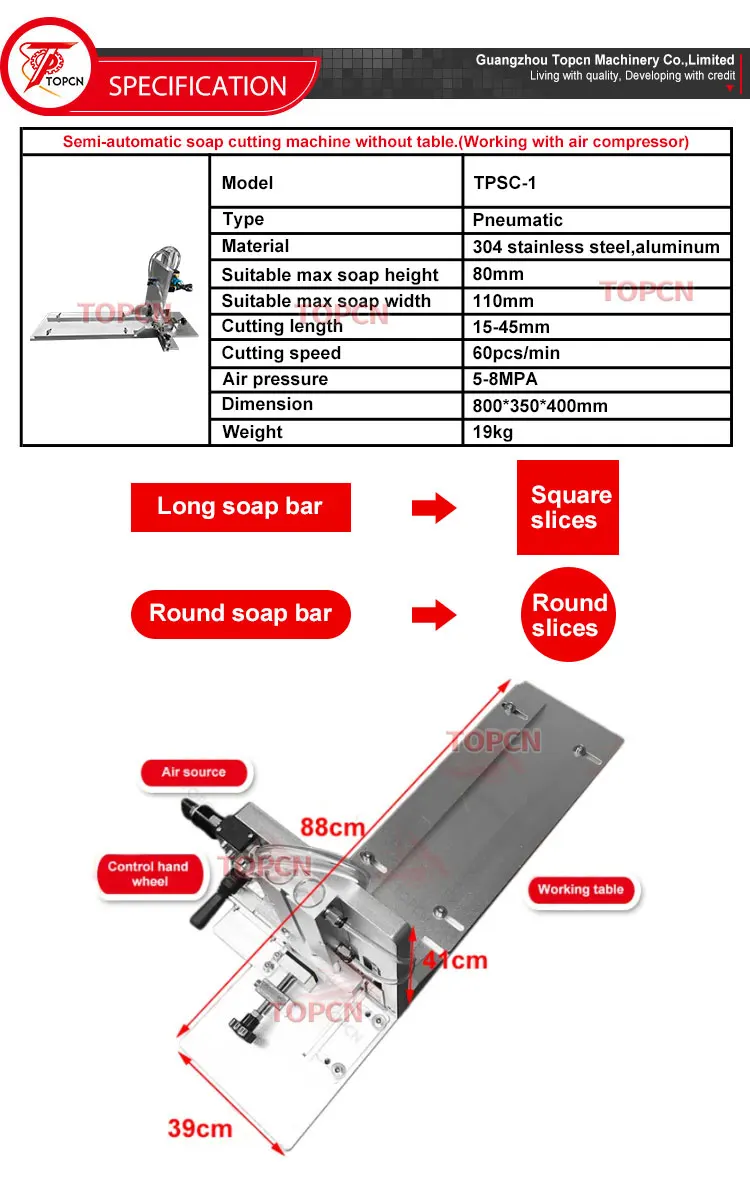 Automatic Big Block Glycerin Transparent Soap Slicing Machine