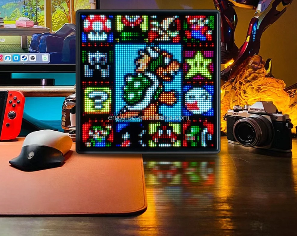 DIY Pixel Screen Table with LED Wall Hanger Photo Frame