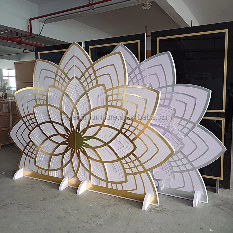 Custom Wedding Pvc Arch Stage Background Flower Panel White Acrylic ...