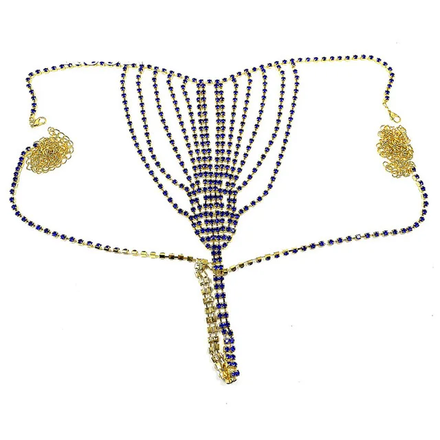 Hot Selling Panties Shape Body Chain Jewelry Sexy Bikini Rhinestone ...