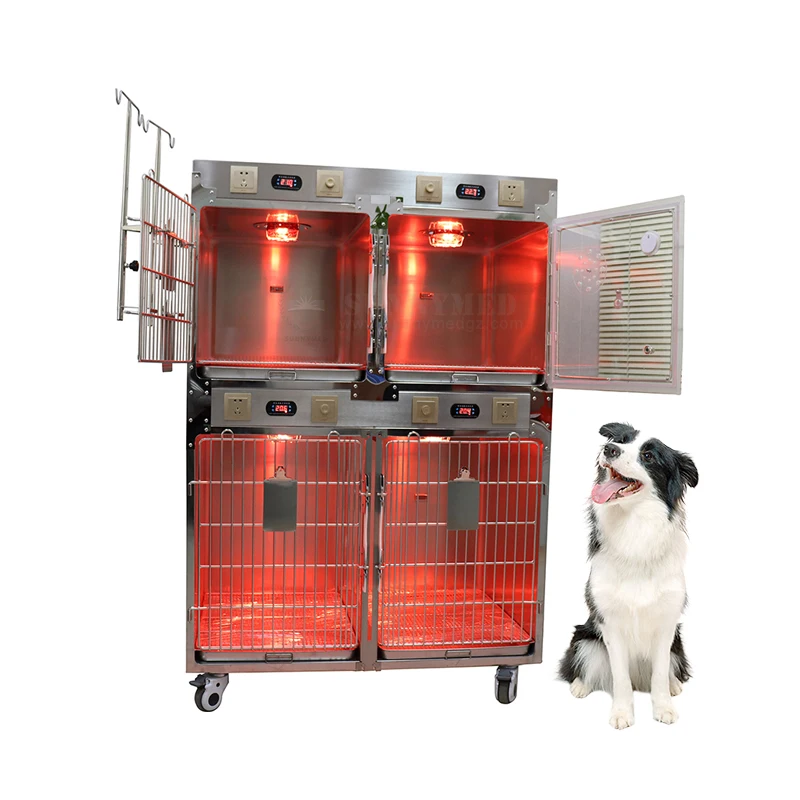 SY-W020 Stainless Steel Veterinary Cages Hospital Medical Equipment ICU ...