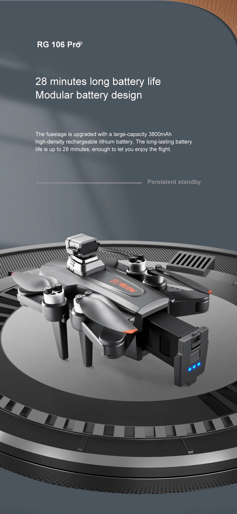 AF-RG106 Pro Drone - 8K Ultra HD Camera with Obstacle Avoidance