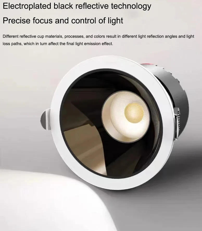 Modern Design 10w Round Recessed Trimless Led Cob Downlights For Hotel ...