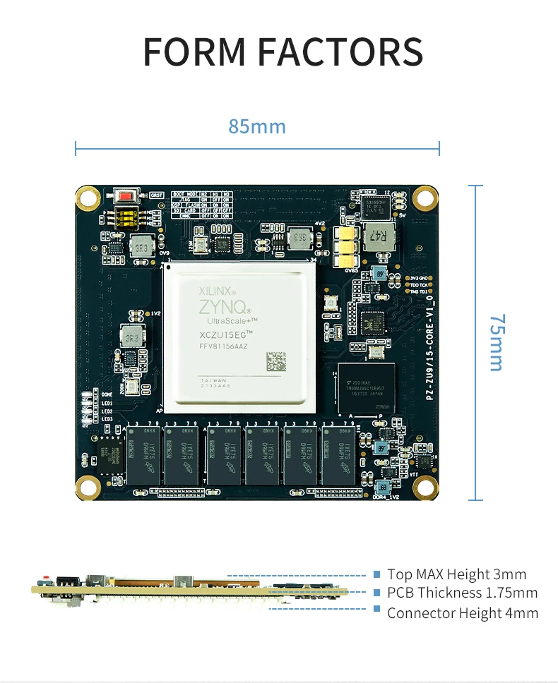 PUZHI Som ZU9EG - High-Quality Xilinx ZYNQ Ultrascale FPGA Board