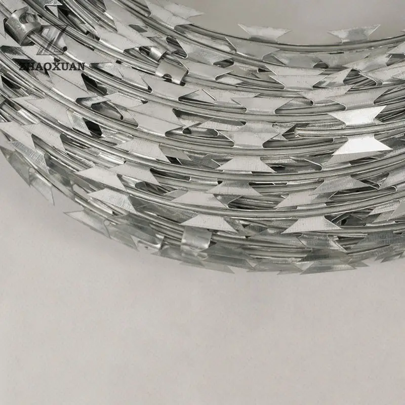 CBT BTO Roll Concertina Double Strand Razor Blade Barbed Wire pour ...