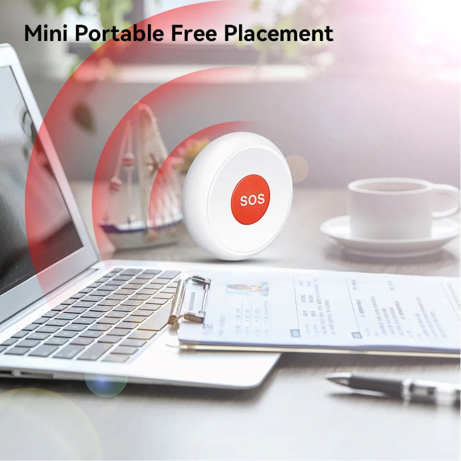 Tuya ZigBee Mini SOS Panic Button Wireless Emergency Personal Alarm for ...