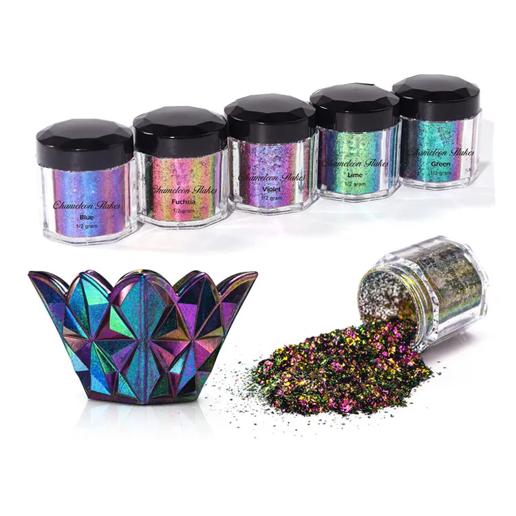 Cosmetic Chameleon Flake Color Shifting Effect Nail Chrome Holographic ...
