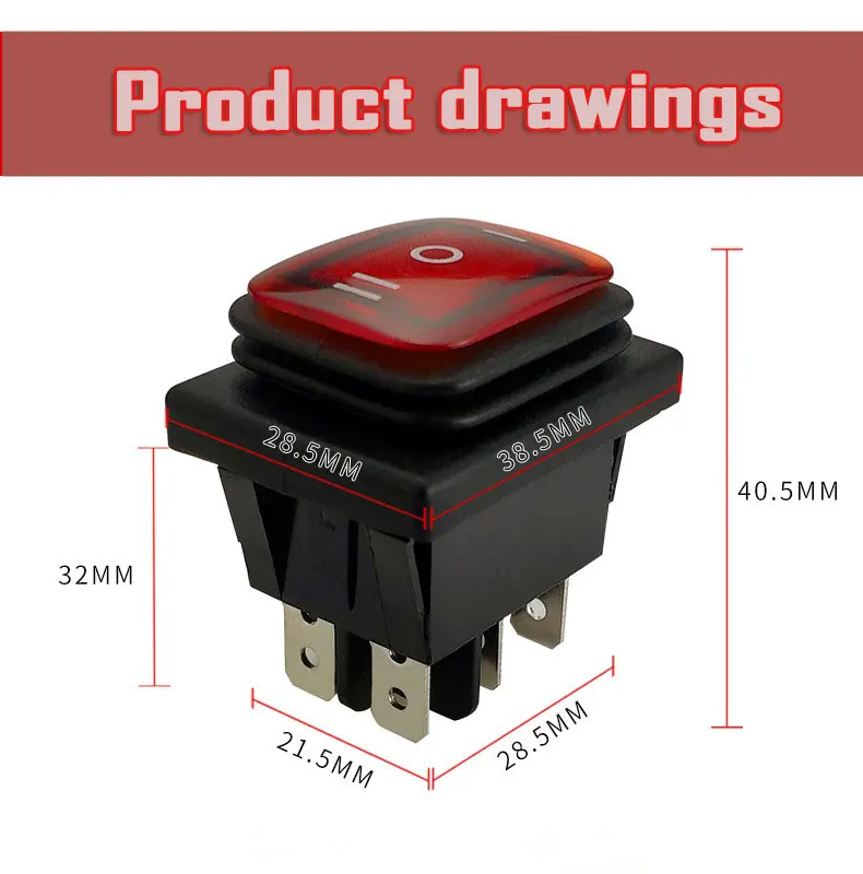 3 Position 6 Pin Switch - Wenzhou Rocker T125 R11 16A 250V