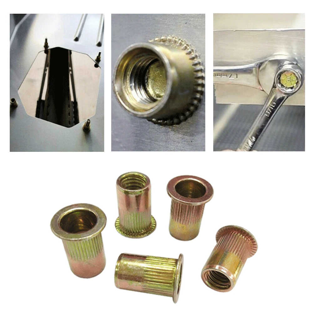 Stainless Steel Flat Head Female Rivet Nut Knurled CSK Rivnut Knurling ...