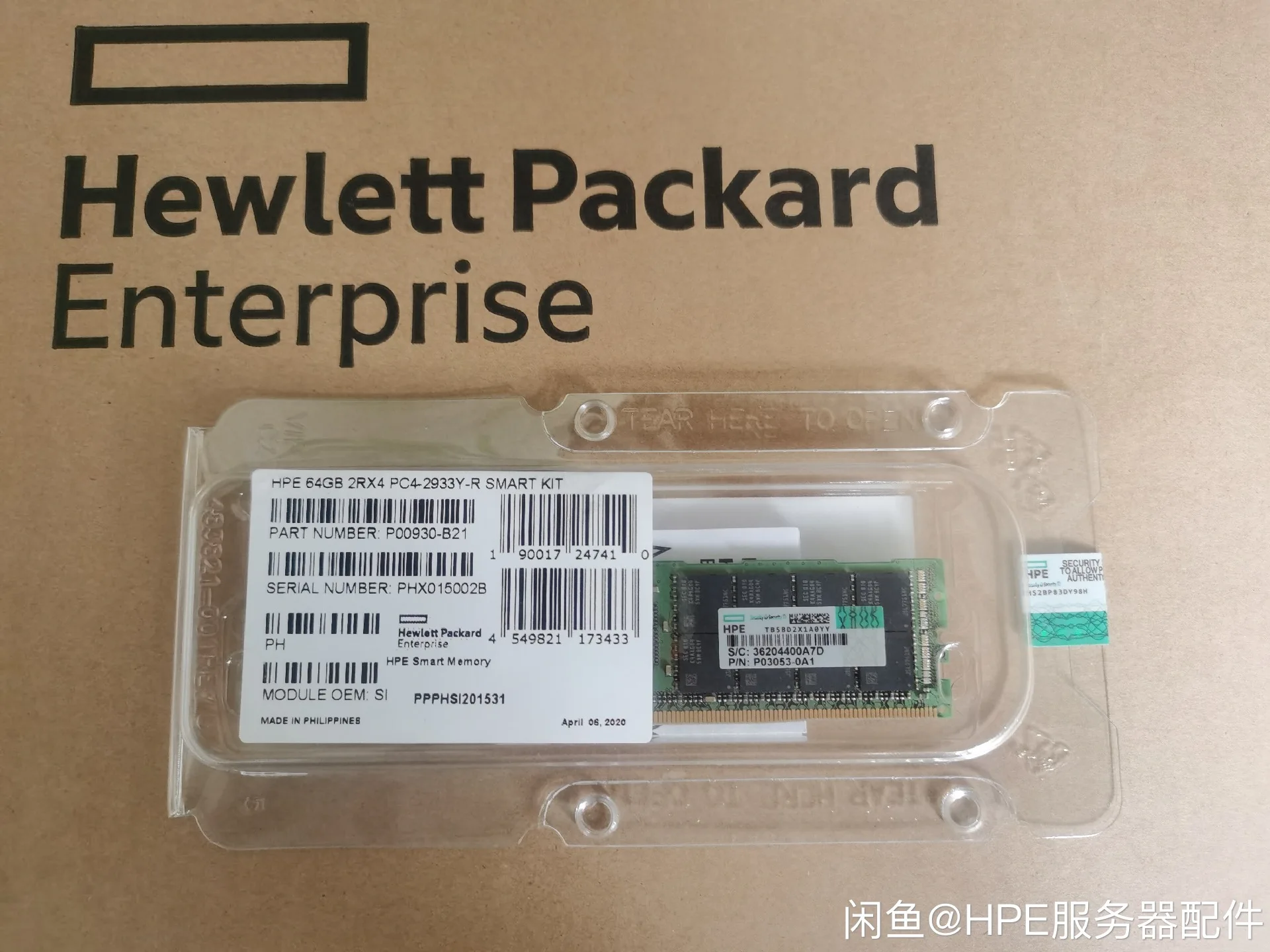 Hpe 64gb Ecc For P28217-b21 Registered Dual Sdram Ddr4 Server Ram ...
