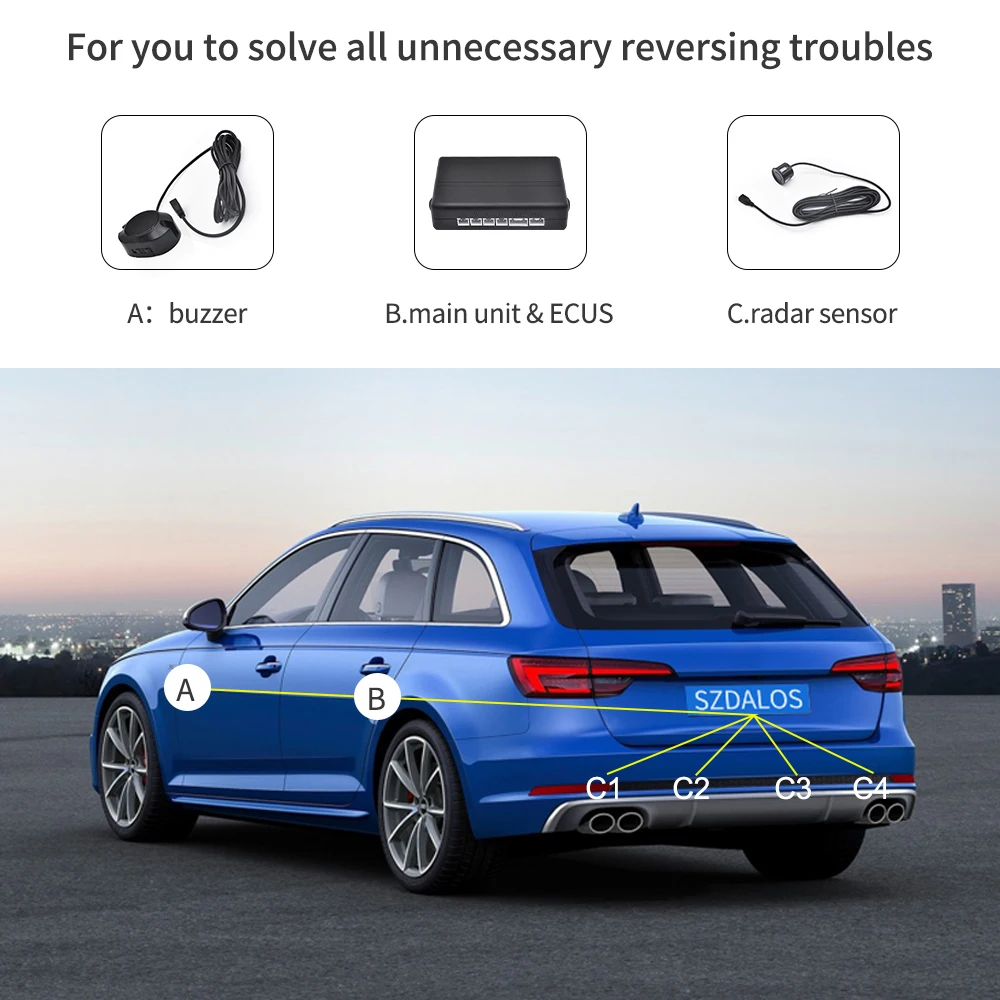 Universal Truck Radar Parking Sensor Reverse System Waterproof Car ...