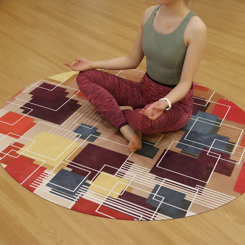 Custom Printed Eco Exercise Rubber Eco Friendly Round Yoga Mat - Buy ...