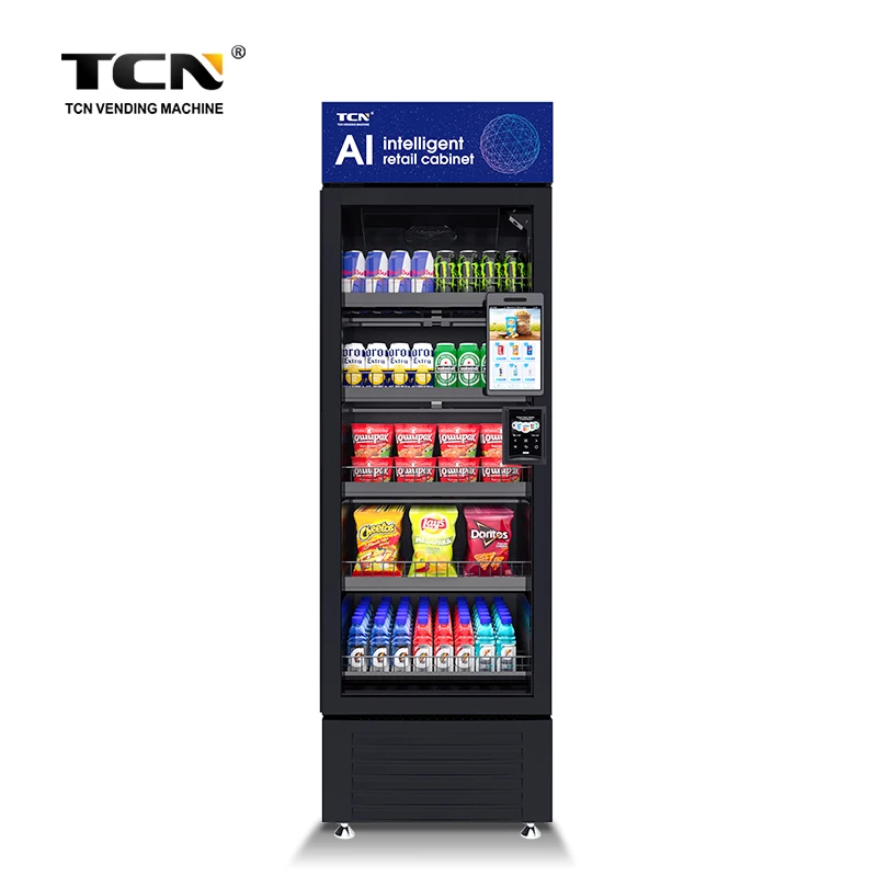 Tcn Ai Visual Identity Vending Machine Fresh Smart Cooler Fridge Vending Machine - Buy Fresh ...